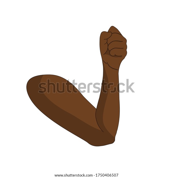 Illustration Human Hand Raise Arm Flat Stock Vector (Royalty Free ...
