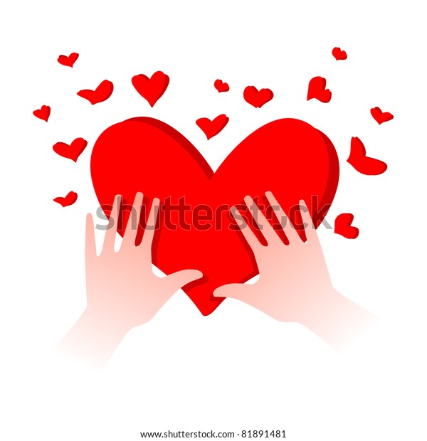 Illustration Human Hands Heart Stock Vector (Royalty Free) 81891481 ...