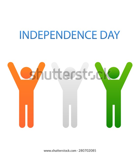 Illustration Human Icons Indian Independence Day Stock Vector (Royalty ...