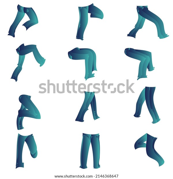 Illustration Human Legs Different Positions Stock Vector (Royalty Free ...