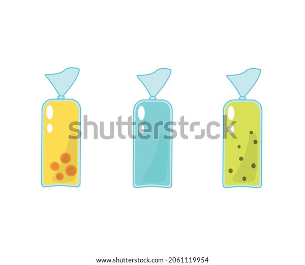 Illustration Ice Cream Sachet Vector Different Stock Vector (Royalty ...