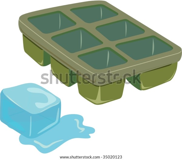 Illustration Ice Tray On White Stock Vector (Royalty Free) 35020123