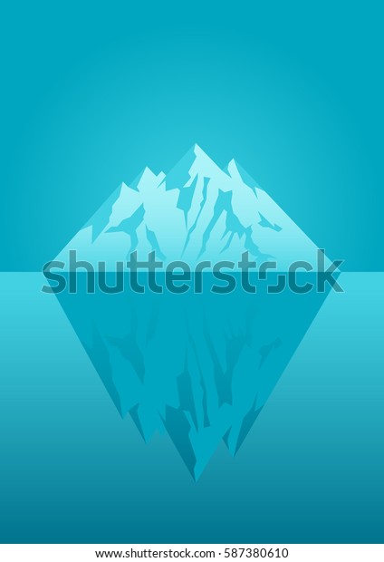 Illustration Iceberg Concept Iceberg Principle Stock Vector (Royalty ...