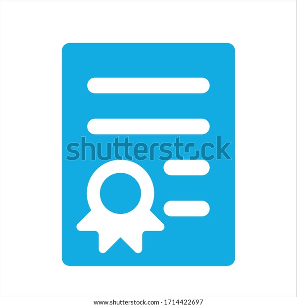 Illustration Icon Certificate Files Stock Vector (Royalty Free ...