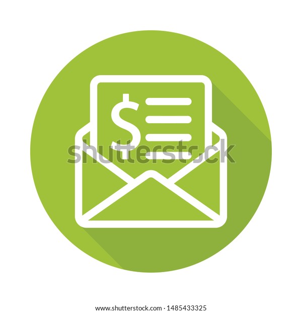 Illustration Icon Concept Bill Notification Letter Stock Vector ...