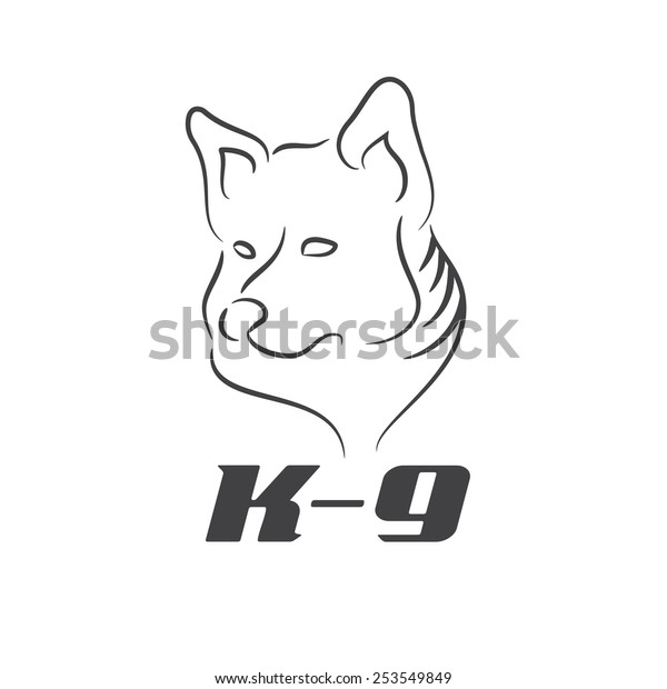 Illustration Icon K9 Dog Vector Stock Vector (Royalty Free) 253549849 ...