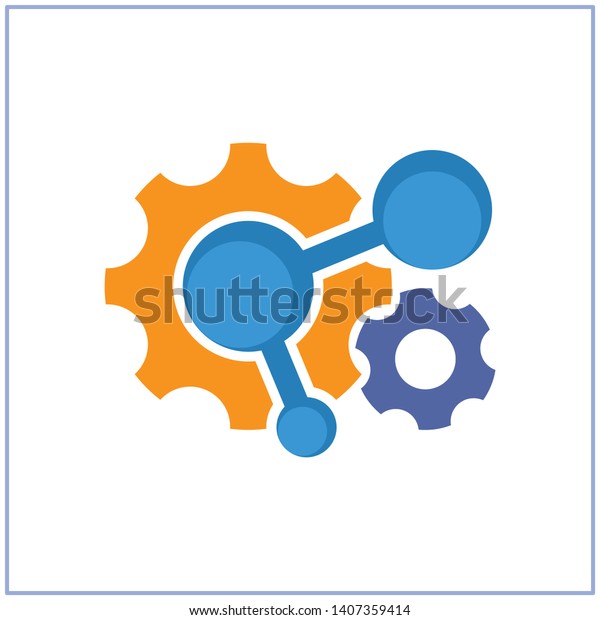 Illustration Icon Network Management Services Stock Vector (Royalty ...