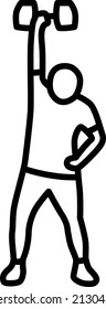 Illustration Icon Single Arm Snatch Stock Vector (Royalty Free ...