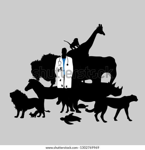 Illustration Icon Veterinary Vector Silhouette On Stock Vector (Royalty ...