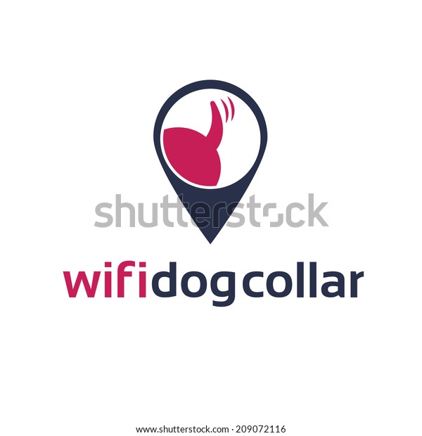 Illustration Icon Wifi Dog Stock Vector (Royalty Free) 209072116