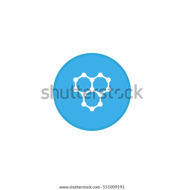 Illustration Icons Molecule Circle On Flat Stock Vector (Royalty Free ...