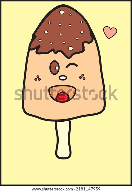 Illustration Image Ice Cream Cartoon Cute Stock Vector Royalty Free 2181147959 Shutterstock