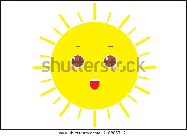 Illustration Image Sun Cartoon Cute Vector Stock Vector (Royalty Free ...
