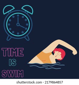 Illustration Important Thing About Time Everyone Stock Vector (Royalty ...