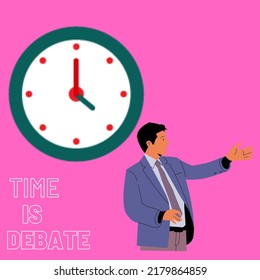 Illustration Important Thing About Time Everyone Stock Vector (Royalty ...