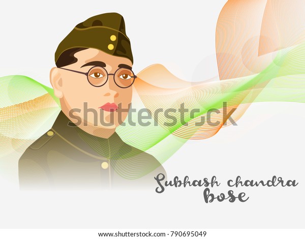 Illustration Indian Background Netaji Subhash Chandra Stock Vector ...