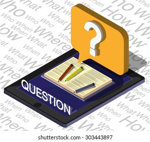 Illustration Info Graphic Question Mark Concept Stock Vector (Royalty ...