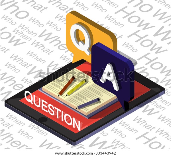 Illustration Info Graphic Question Mark Concept Stock Vector (Royalty ...
