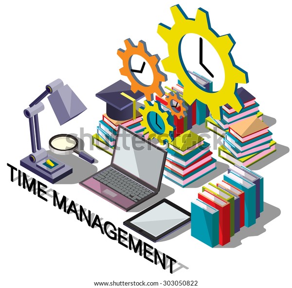 Illustration Info Graphic Time Management Concept Stock Vector (Royalty ...