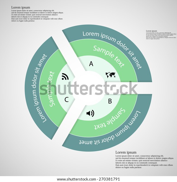 Illustration Infographic Consists Three Divided Parts Stock Vector ...
