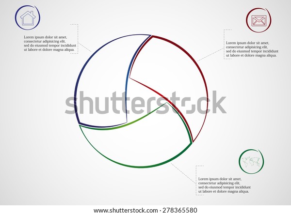 Illustration Infographic Consists Three Separate Parts Stock Vector ...