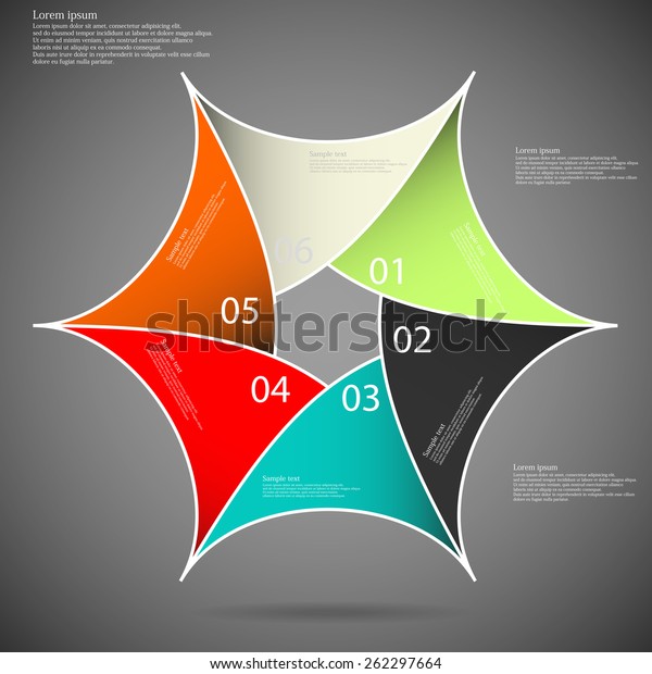 Illustration Infographic Hexagonal Star Motif Consists Stock Vector ...