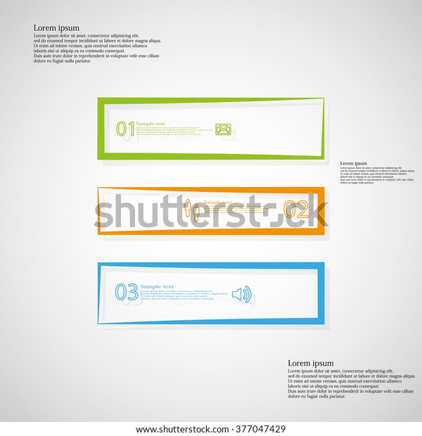 Illustration Infographic Template Consists Three Color Stock Vector ...