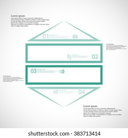 Illustration Infographic Template Shape Hexagon Divided Stock Vector ...