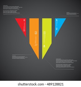 Illustration Infographic Template Shape Triangle Form Stock Vector ...