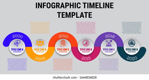 Illustration Infographic Timeline Template Titleelements Creativeshapes ...