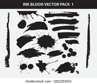 Illustration Ink Blood Vector Pack 1 Stock Vector (Royalty Free ...