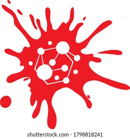 Illustration Ink Splash Molecular Structure Vector Stock Vector ...