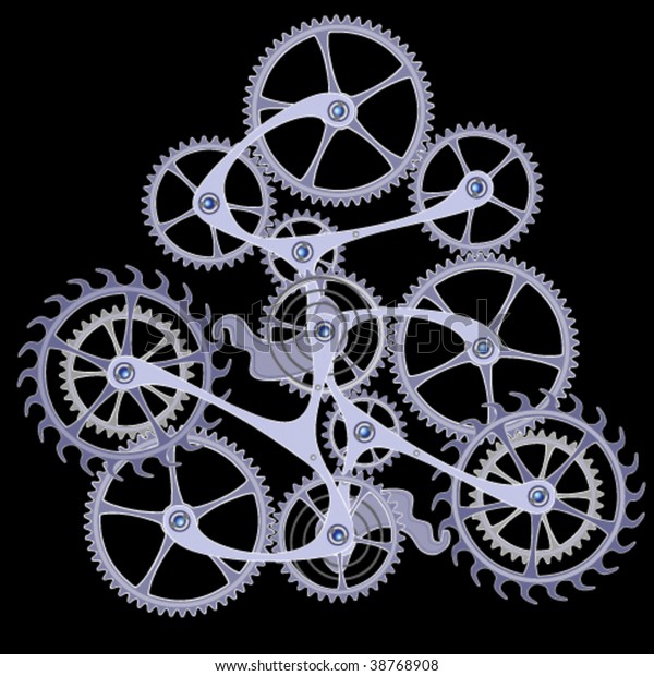 Illustration Interlocking Cogs Gears Stock Vector (Royalty Free ...