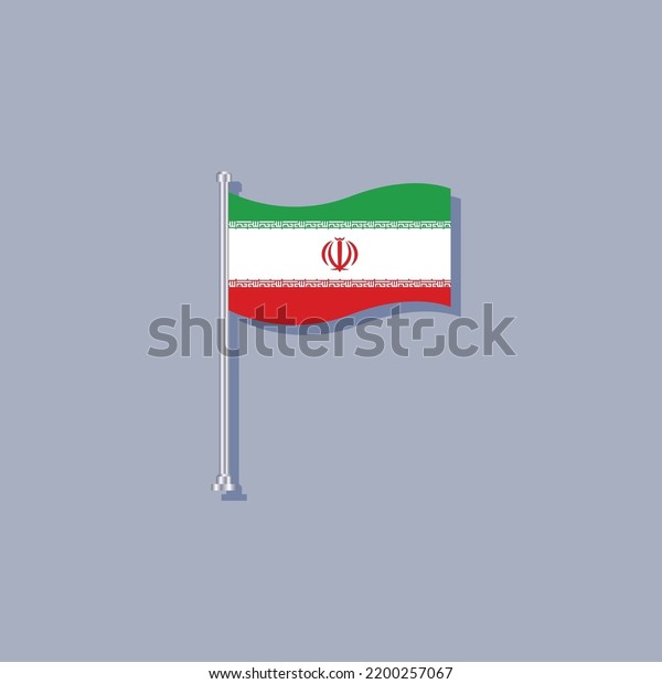 Illustration Iran Flag Template Stock Vector (Royalty Free) 2200257067 | Shutterstock