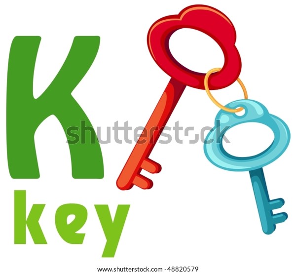 Illustration Isolated Alphabet K Key Stock Vector (Royalty Free ...