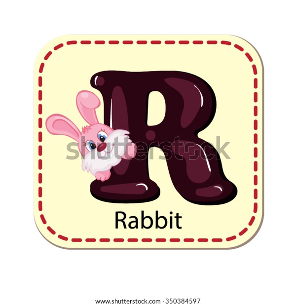Illustration Isolated Alphabet R Rabbit Stock Vector (Royalty Free ...