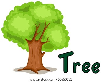 Illustration Isolated Alphabet T Tree On Stock Vector (Royalty Free ...