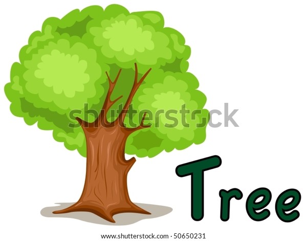 Illustration Isolated Alphabet T Tree On Stock Vector (Royalty Free ...
