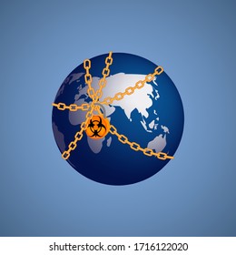 Illustration Isolated Background Global World Lock Stock Vector ...