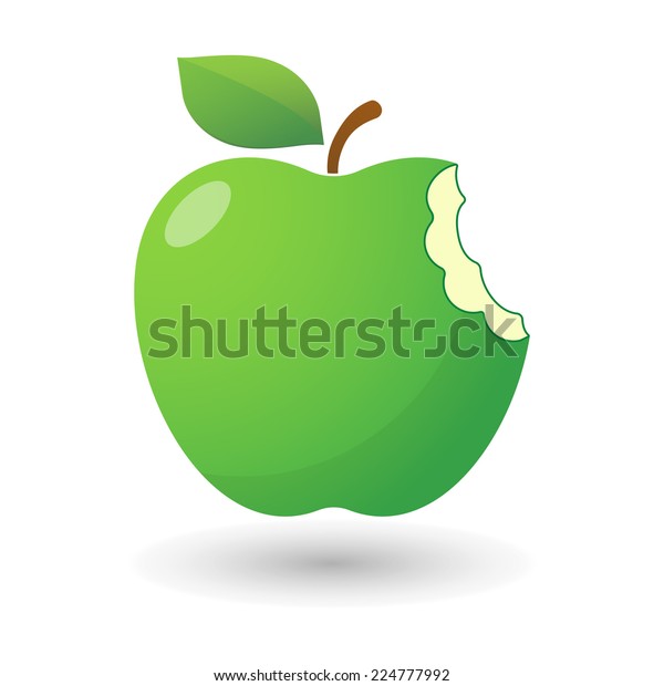 Illustration Isolated Bitten Apple Icon Stock Vector (Royalty Free ...