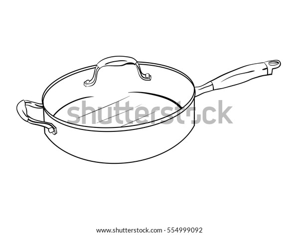 Illustration Isolated Black White Cartoon Saute 스톡 벡터(로열티 프리) 554999092 ...