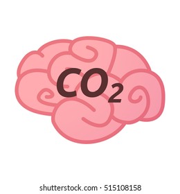 Illustration Isolated Brain Icon Text Co2 Stock Vector (Royalty Free ...