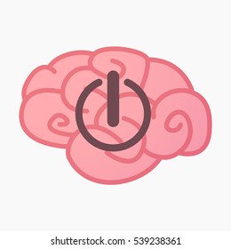 Illustration Isolated Brain Off Button Stock Vector (Royalty Free ...