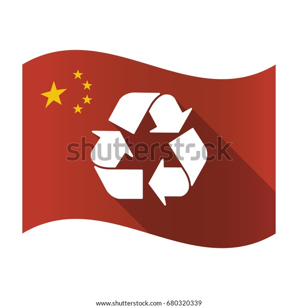 Illustration Isolated China Flag Recycle Sign Stock Vector (Royalty ...