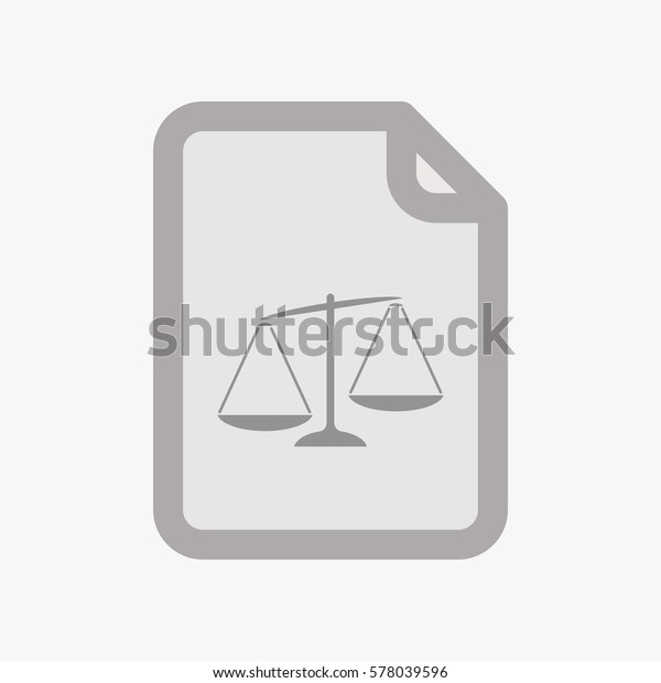 Illustration Isolated Document Unbalanced Weight Scale Stock Vector ...
