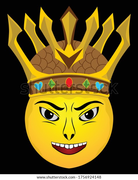 Illustration Isolated Emoticon Crown Stock Vector (Royalty Free) 1756924148