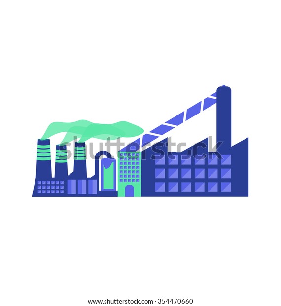 Illustration Isolated Factory Stock Vector (Royalty Free) 354470660 ...