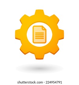 Illustration Isolated Gear Icon Document Stock Vector (Royalty Free ...