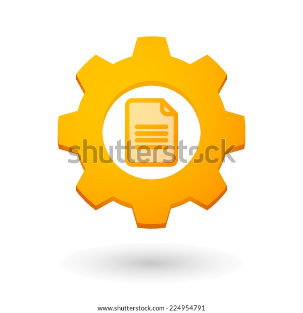 Illustration Isolated Gear Icon Document Stock Vector (Royalty Free ...