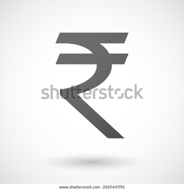 Illustration Isolated Grey Rupee Icon Stock Vector (Royalty Free ...
